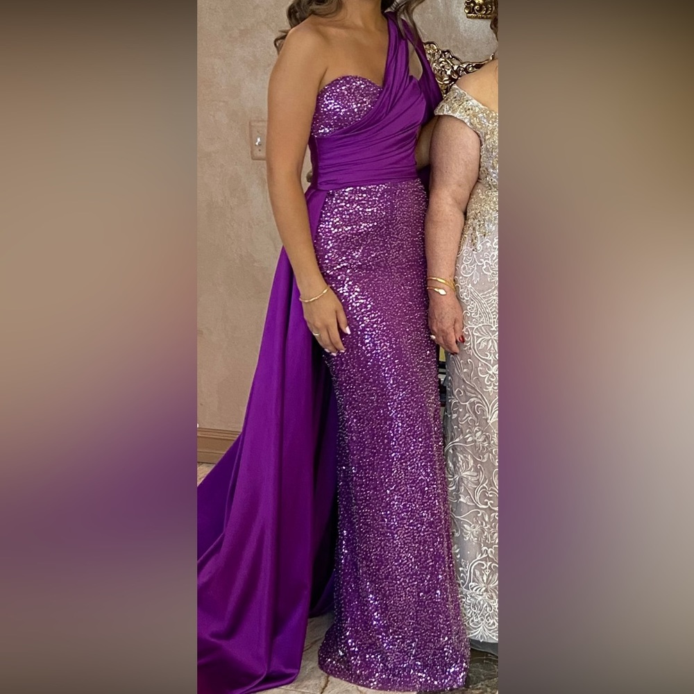 Purple Sequence Gown - Gem